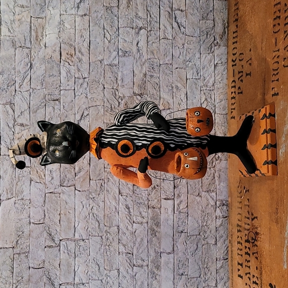ESC Trading Co. | Holiday | Sharon Andrews Folk Art Halloween Cat ...
